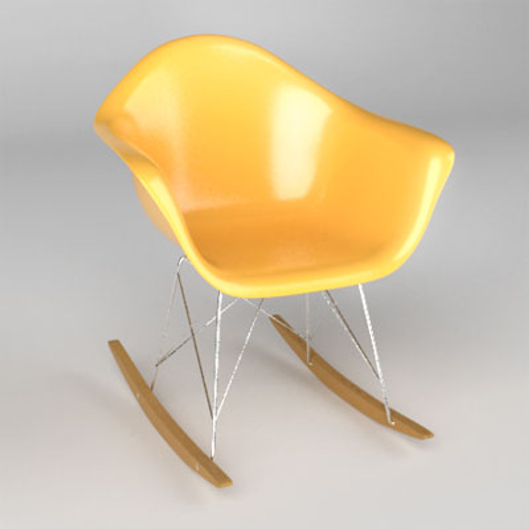 rocking chair charles eames 3d model