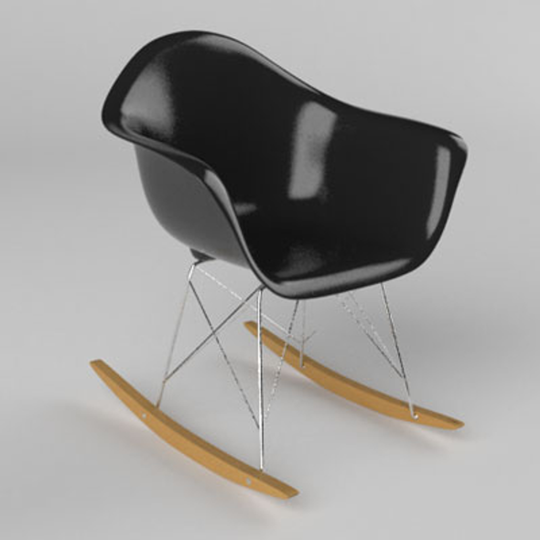 rocking chair charles eames 3d model