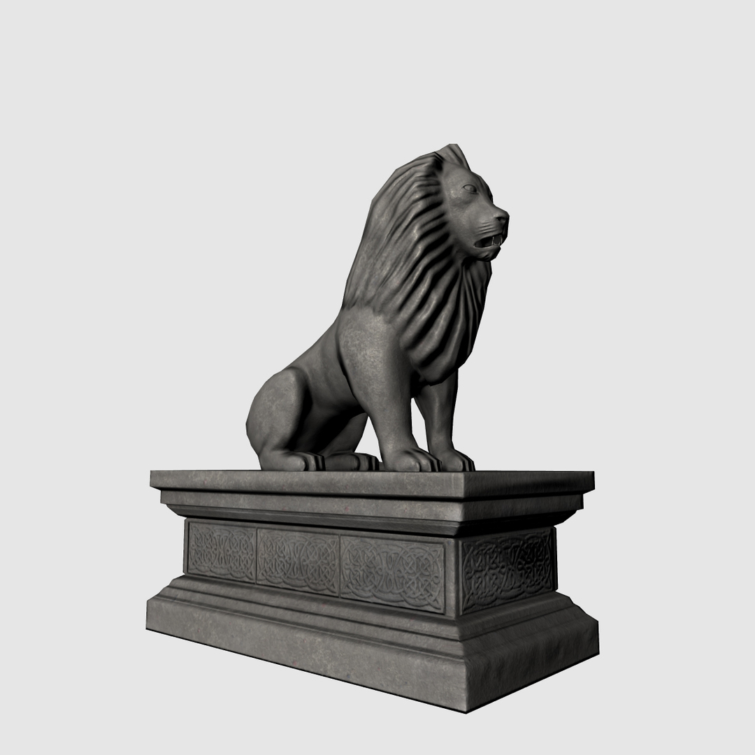 3d Model Lion Statue