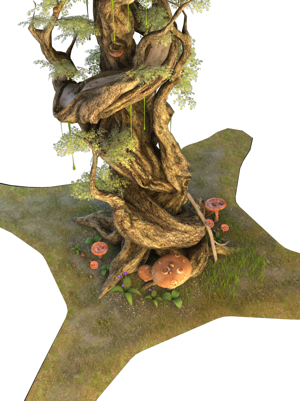 3d tree fairy tale model