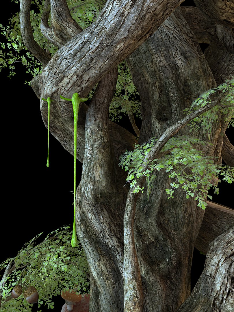 3d tree fairy tale model