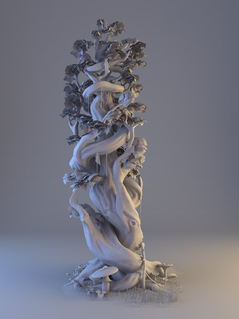 3d Tree Fairy Tale Model
