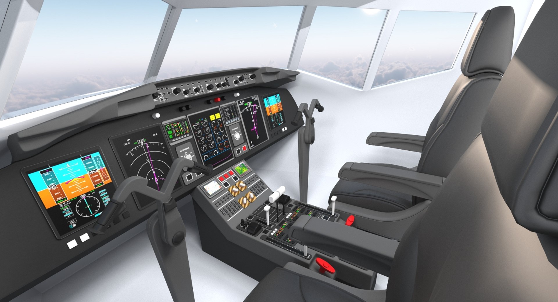 Boeing 757-300 interior cockpit 3D model - TurboSquid 1272150