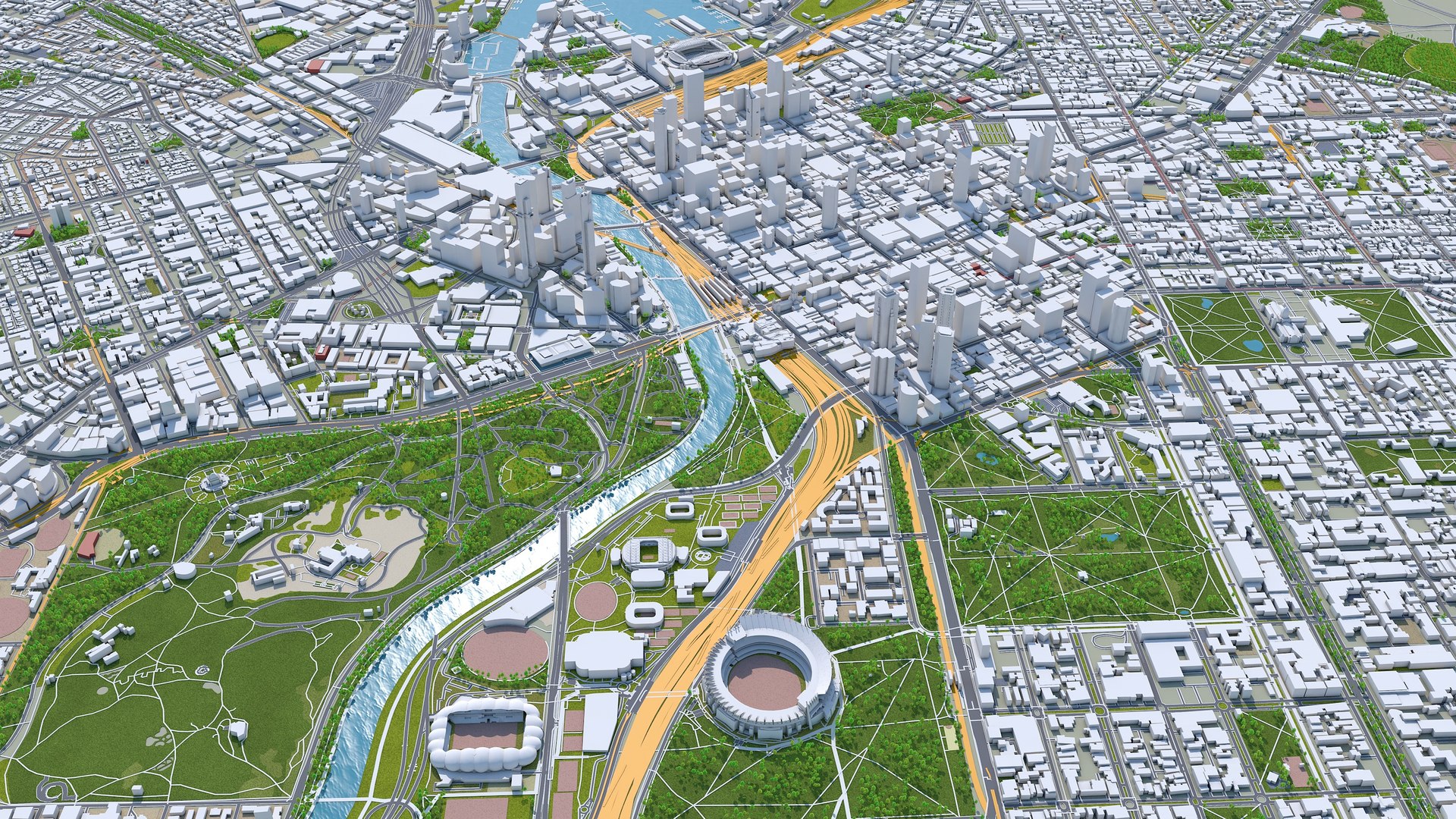 Melbourne Downtown Australia 3D Model - TurboSquid 1989301