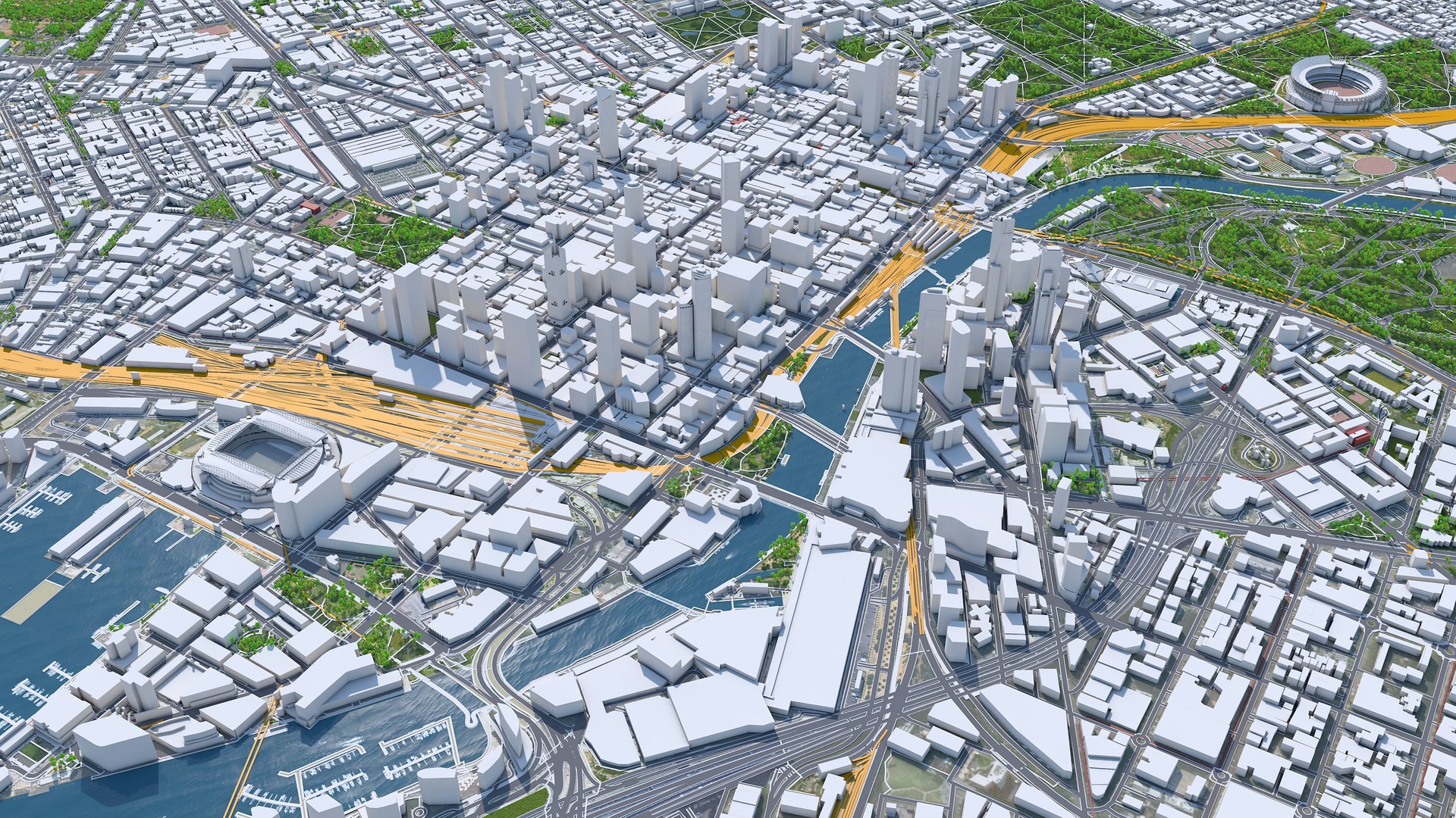 Melbourne Downtown Australia 3D Model - TurboSquid 1989301