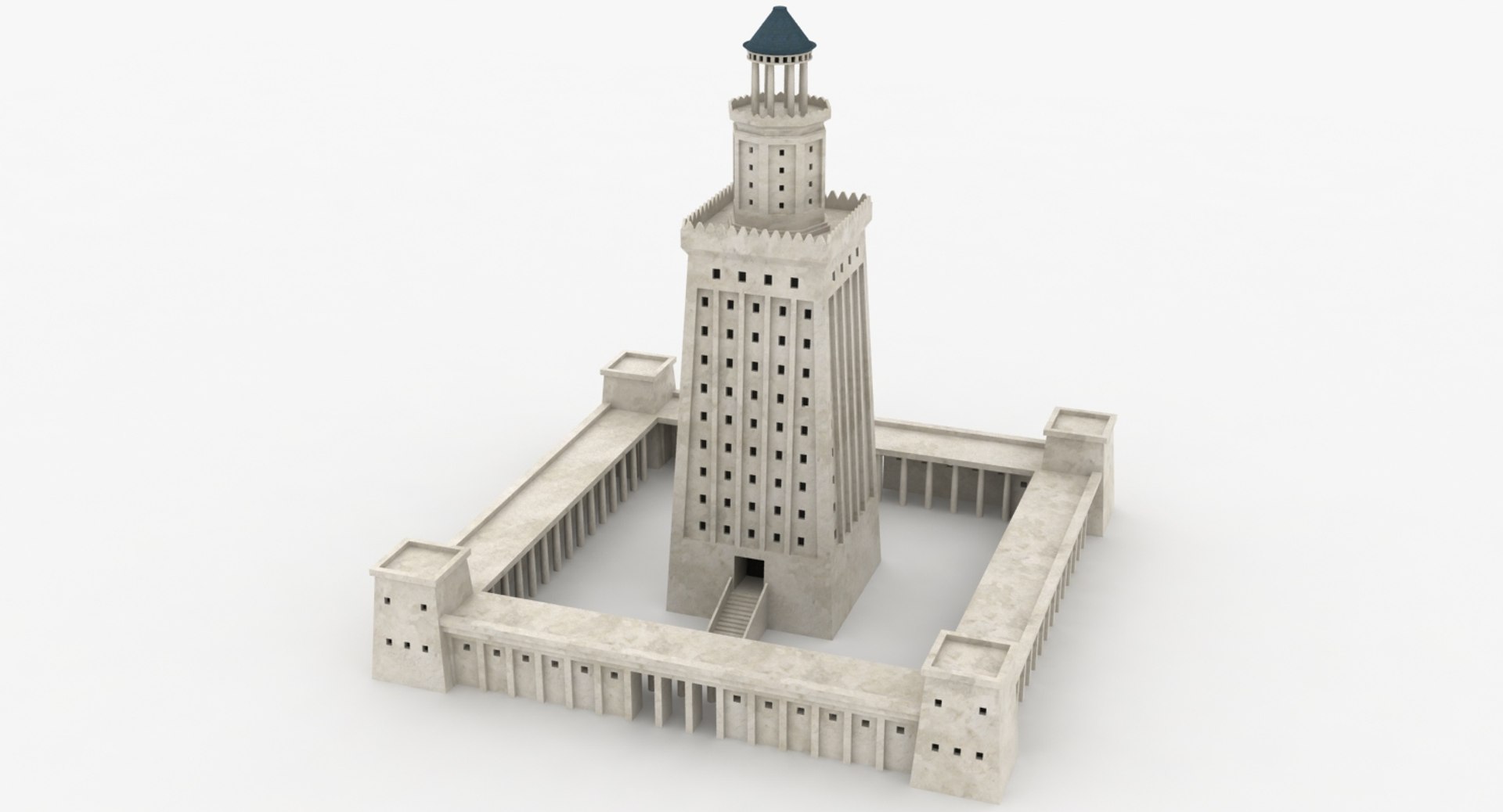 3D Realistic Lighthouse Alexandria - TurboSquid 1258616