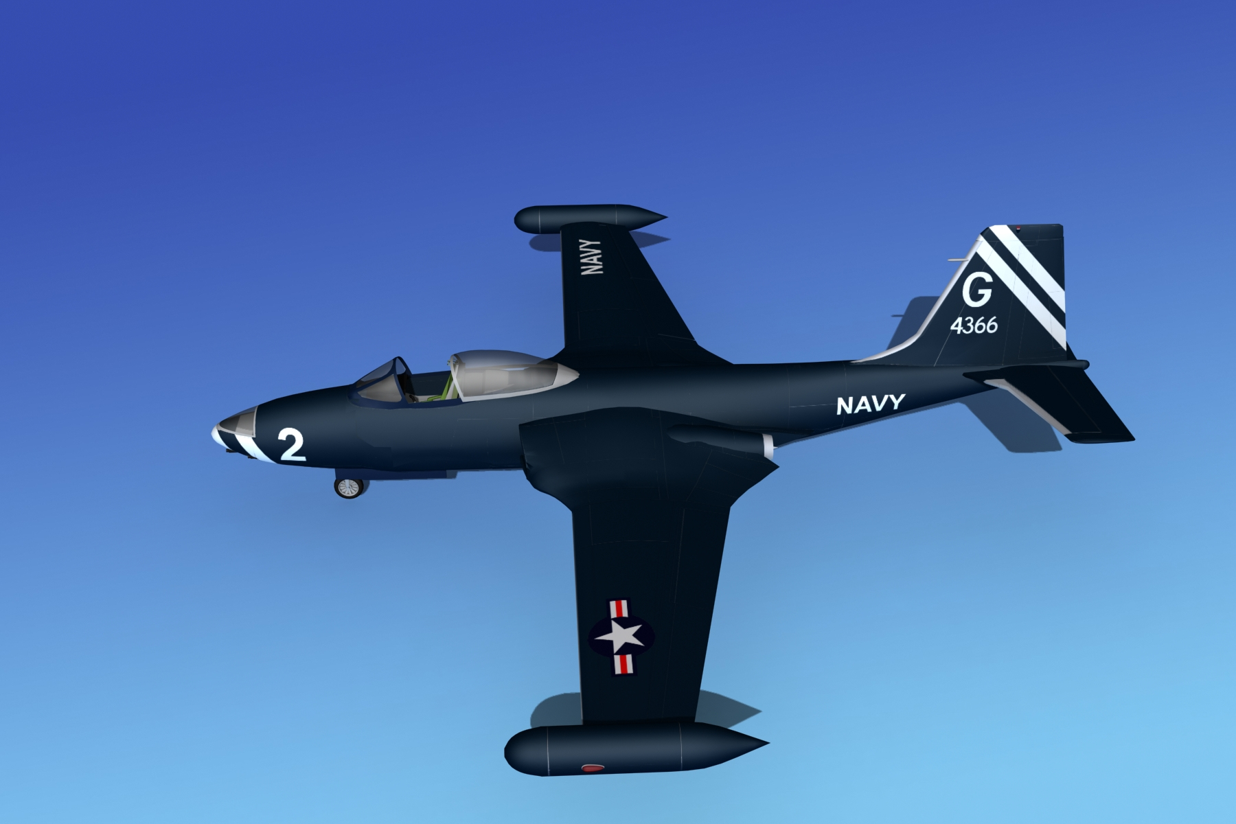 max cockpit f2h banshee jet fighter