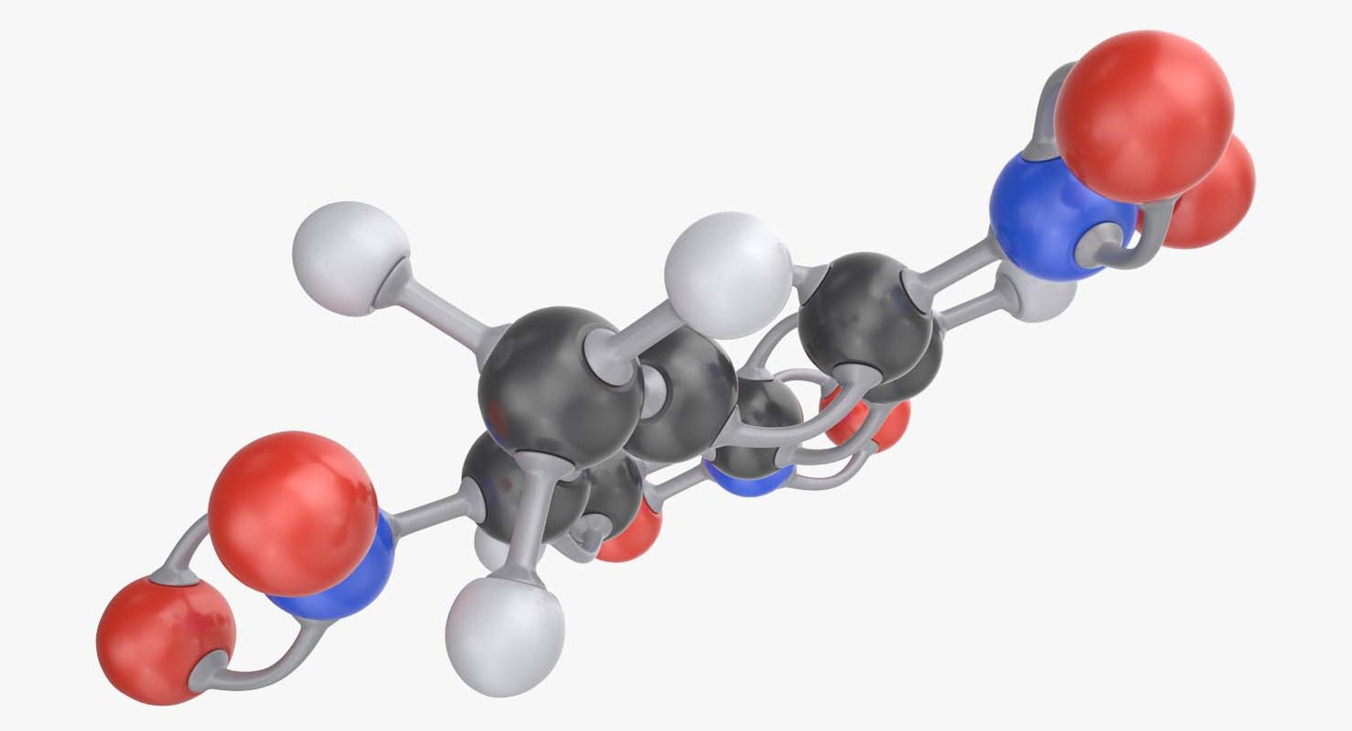 Trinitrotoluene Molecule Tnt 3d 3ds