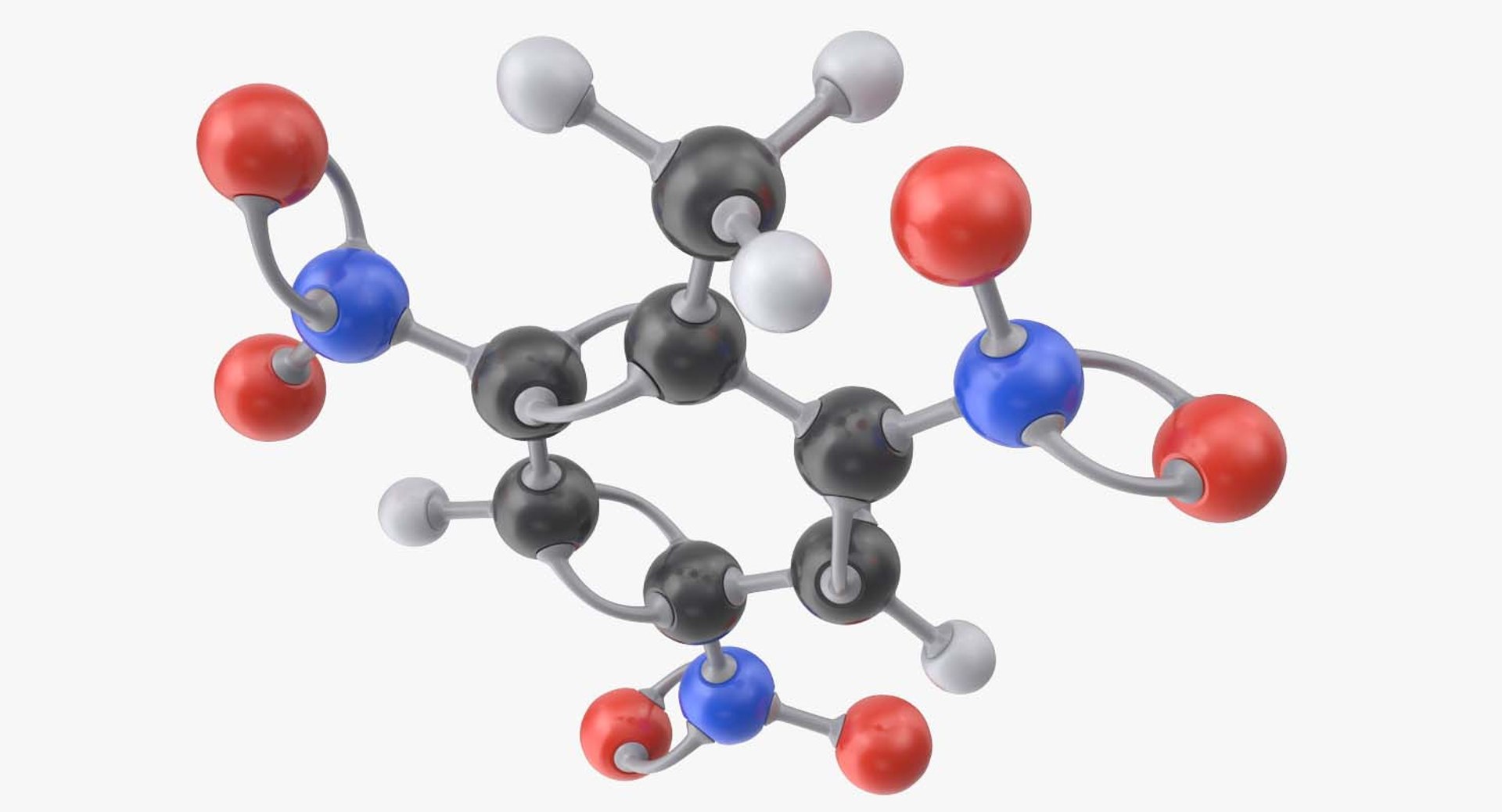 Trinitrotoluene Molecule Tnt 3d 3ds