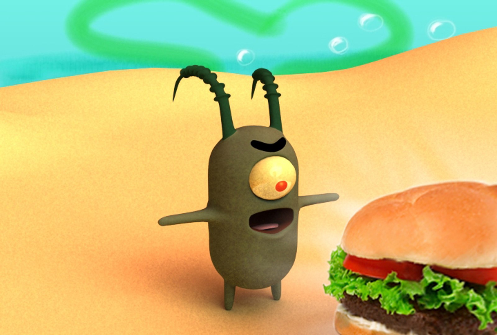 Free Plankton Spongebob 3d Model