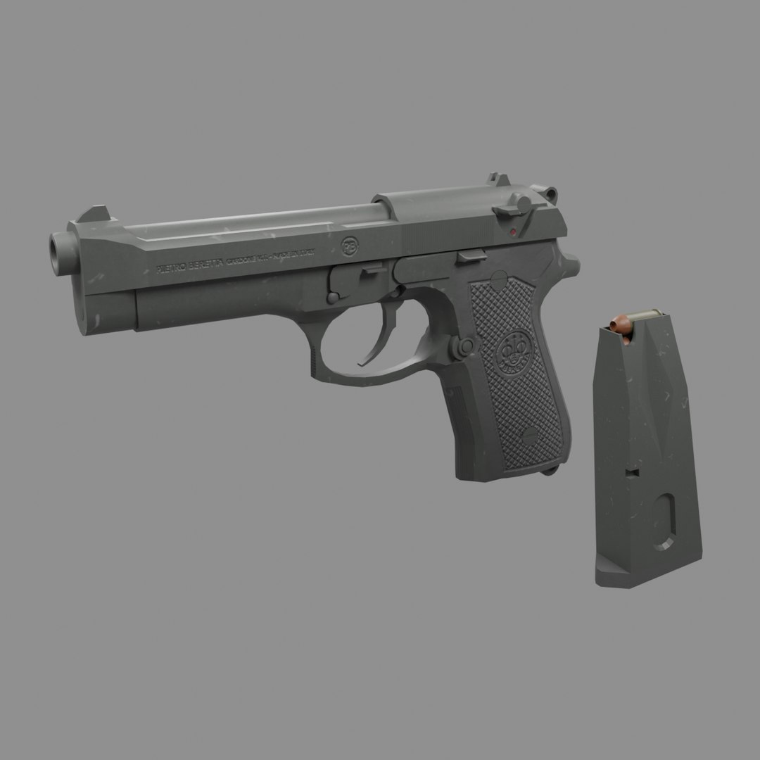 3D Beretta 9mm - TurboSquid 2284003