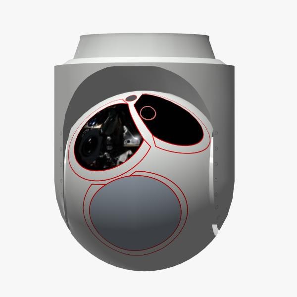l-3 electro-optical sensor mx-15hdi 3d model