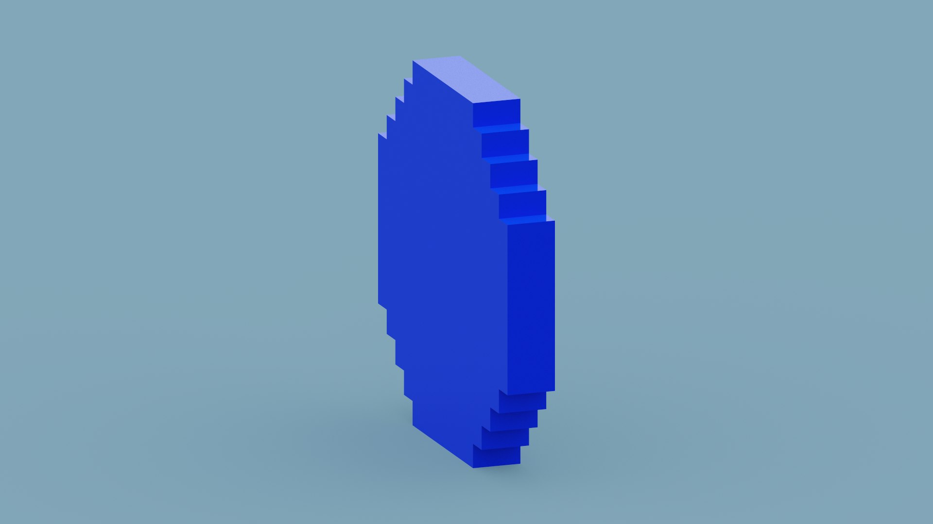3D Voxel Blue Clock - TurboSquid 1979636