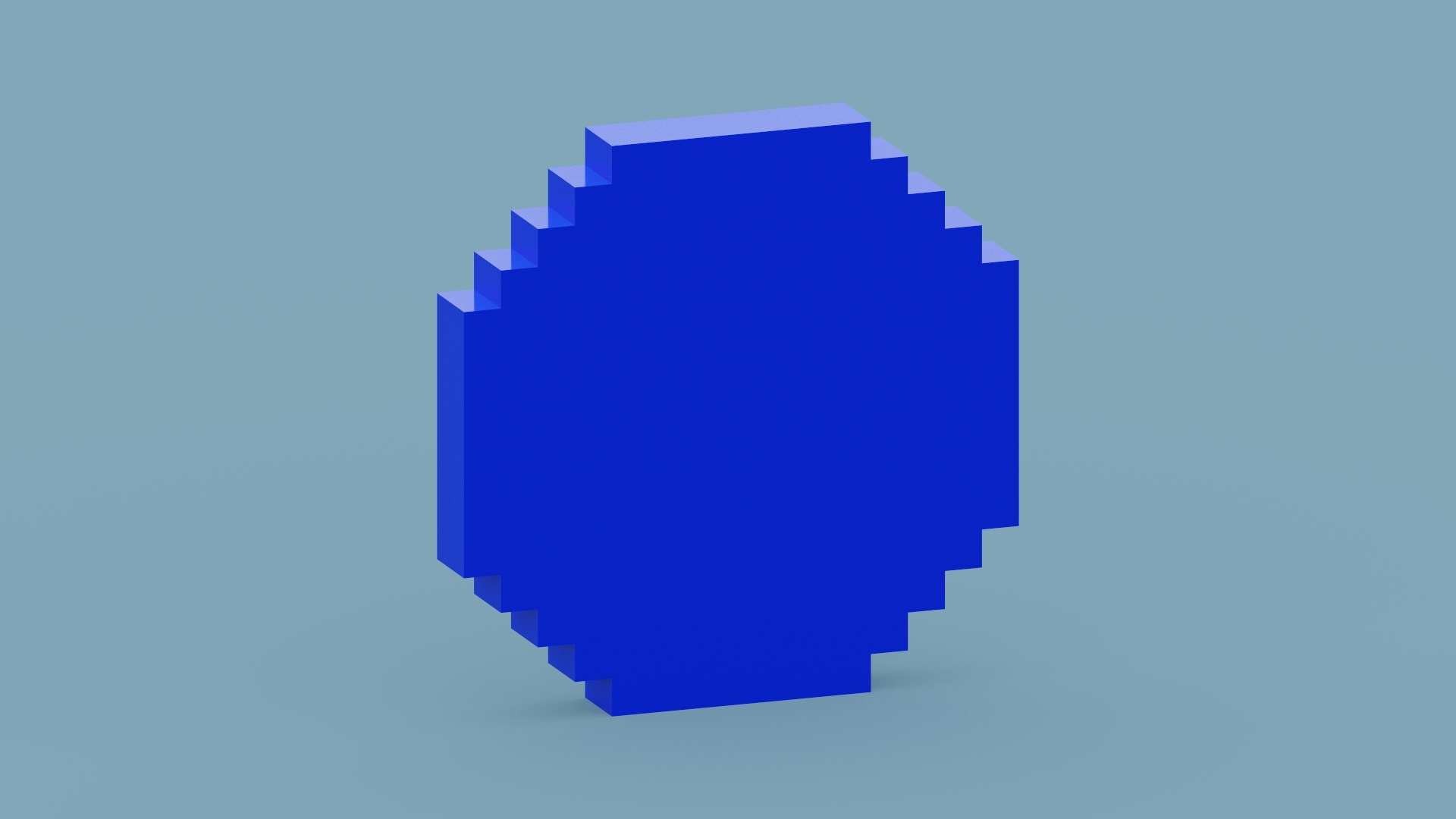3D Voxel Blue Clock - TurboSquid 1979636
