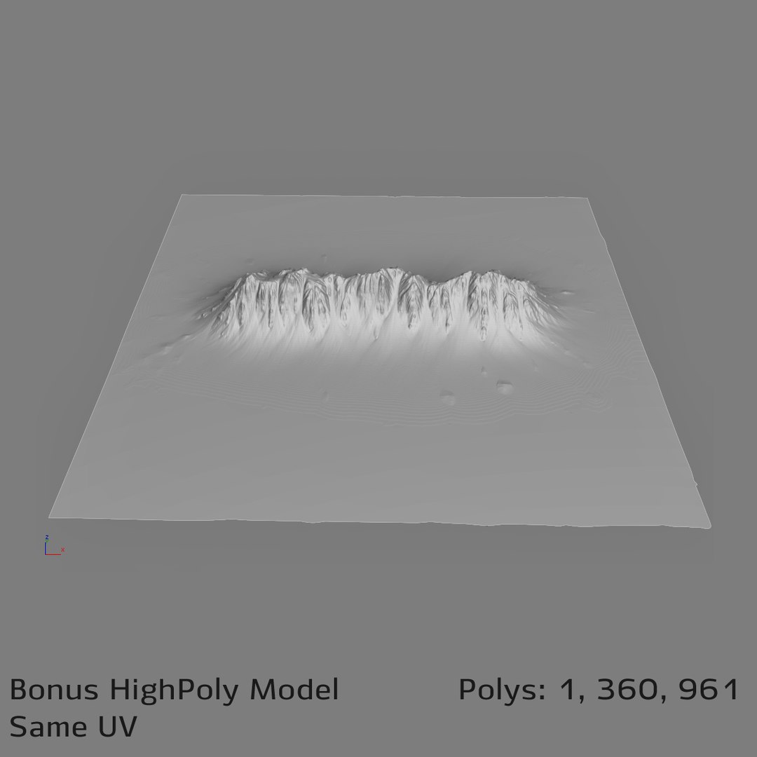 3D Mountain Ridge 7 - TurboSquid 1259724