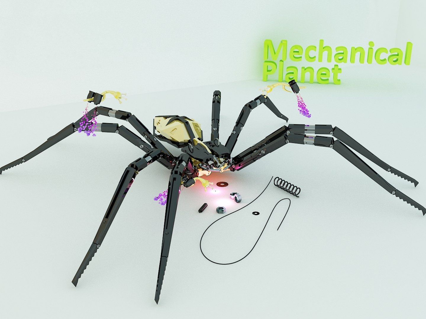 Mechanical Spider 3ds