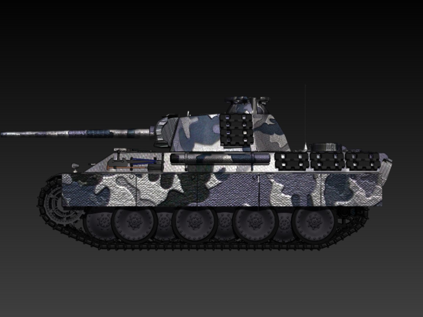 panther tank 3d 3ds
