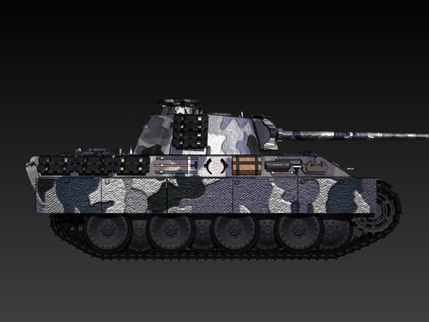 panther tank 3d 3ds