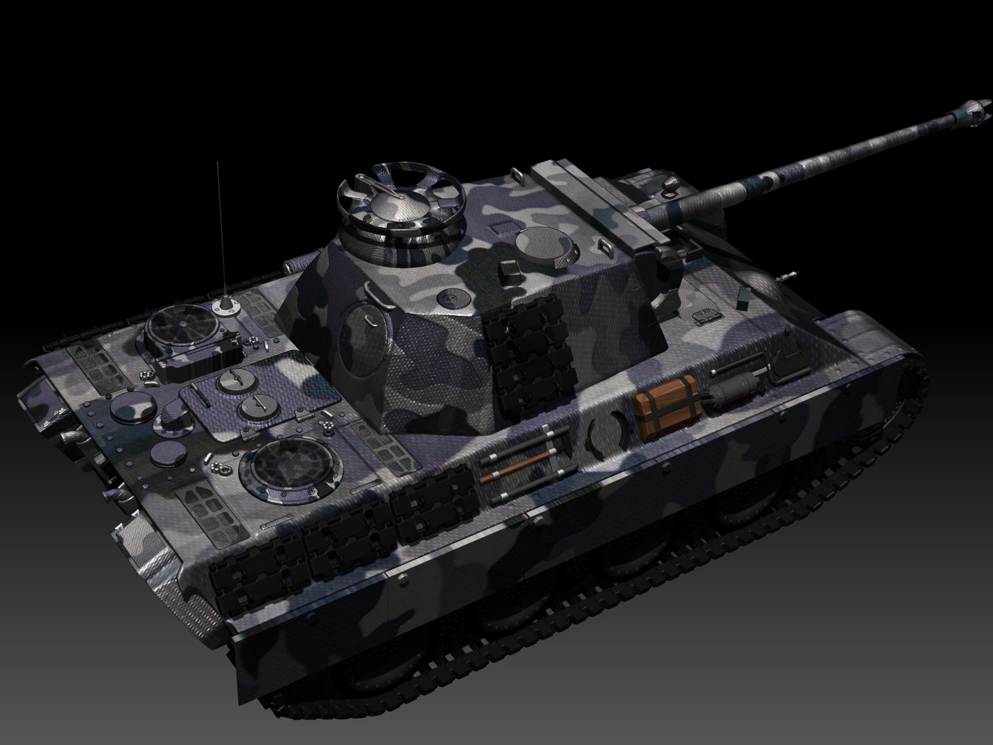 panther tank 3d 3ds
