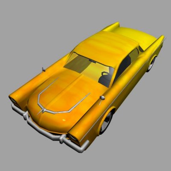 3dsmax hot-rod low-poly