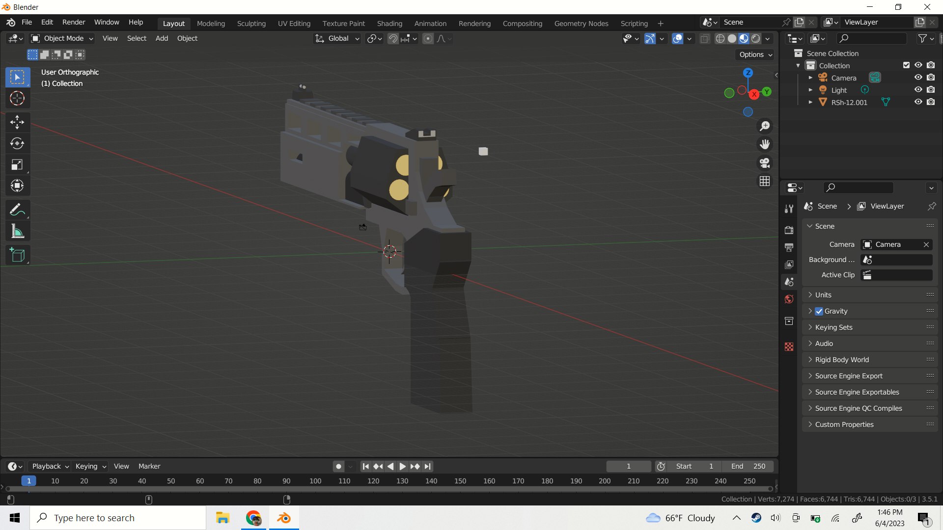 3D RSh-12 revolver - TurboSquid 2079421