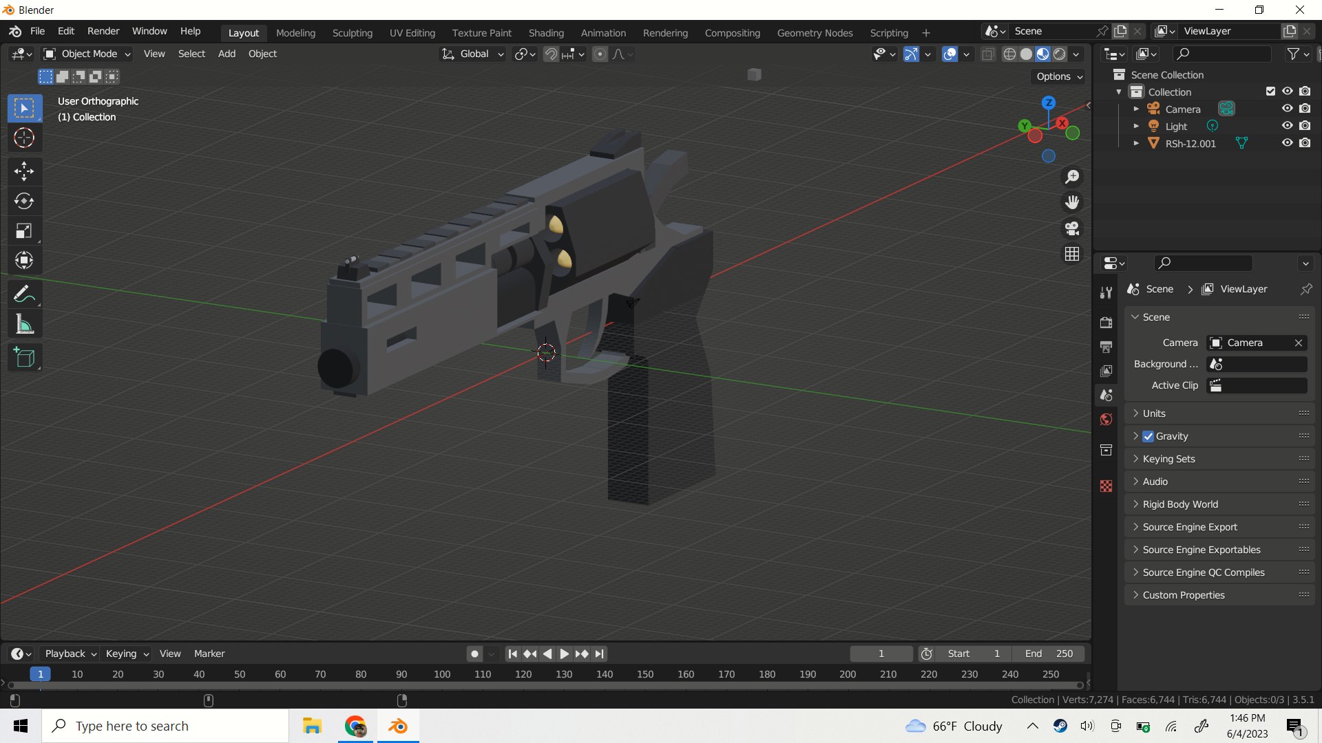 3D RSh-12 revolver - TurboSquid 2079421