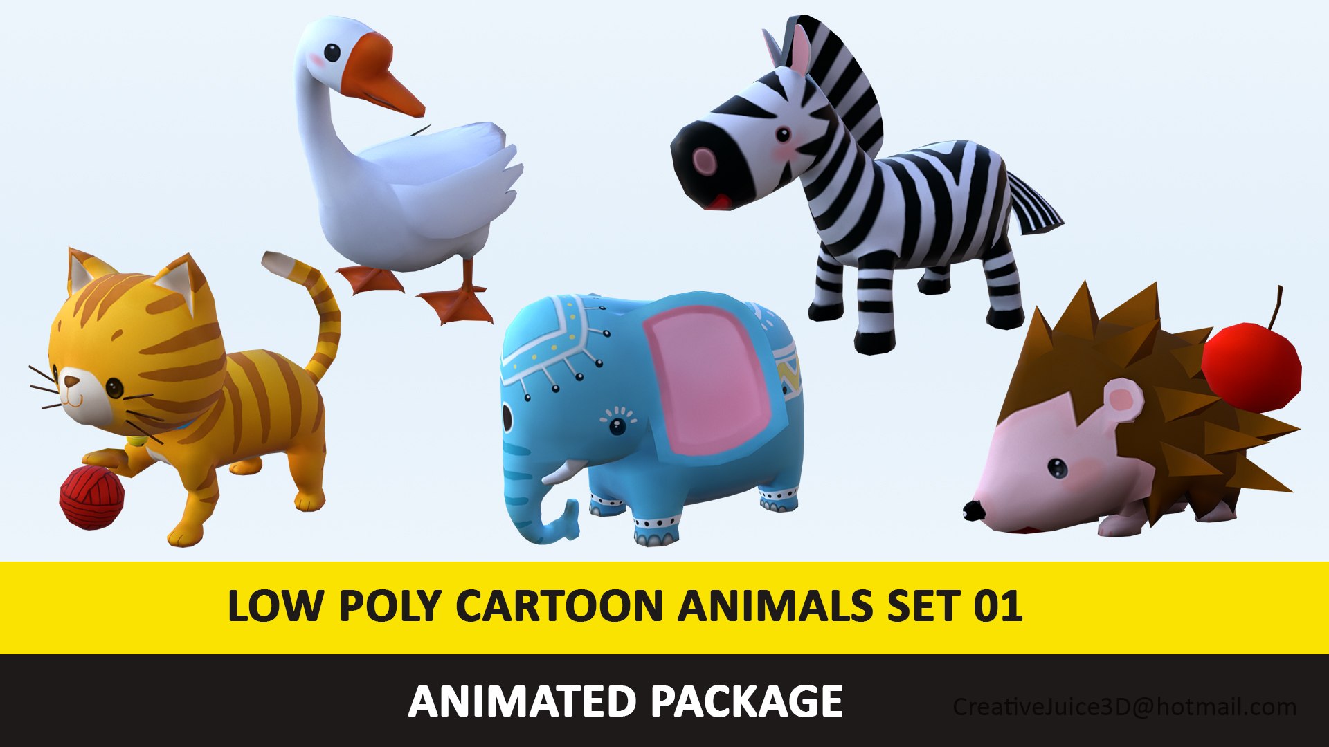 3D Cartoon Stylized Animals 01 - TurboSquid 1528227