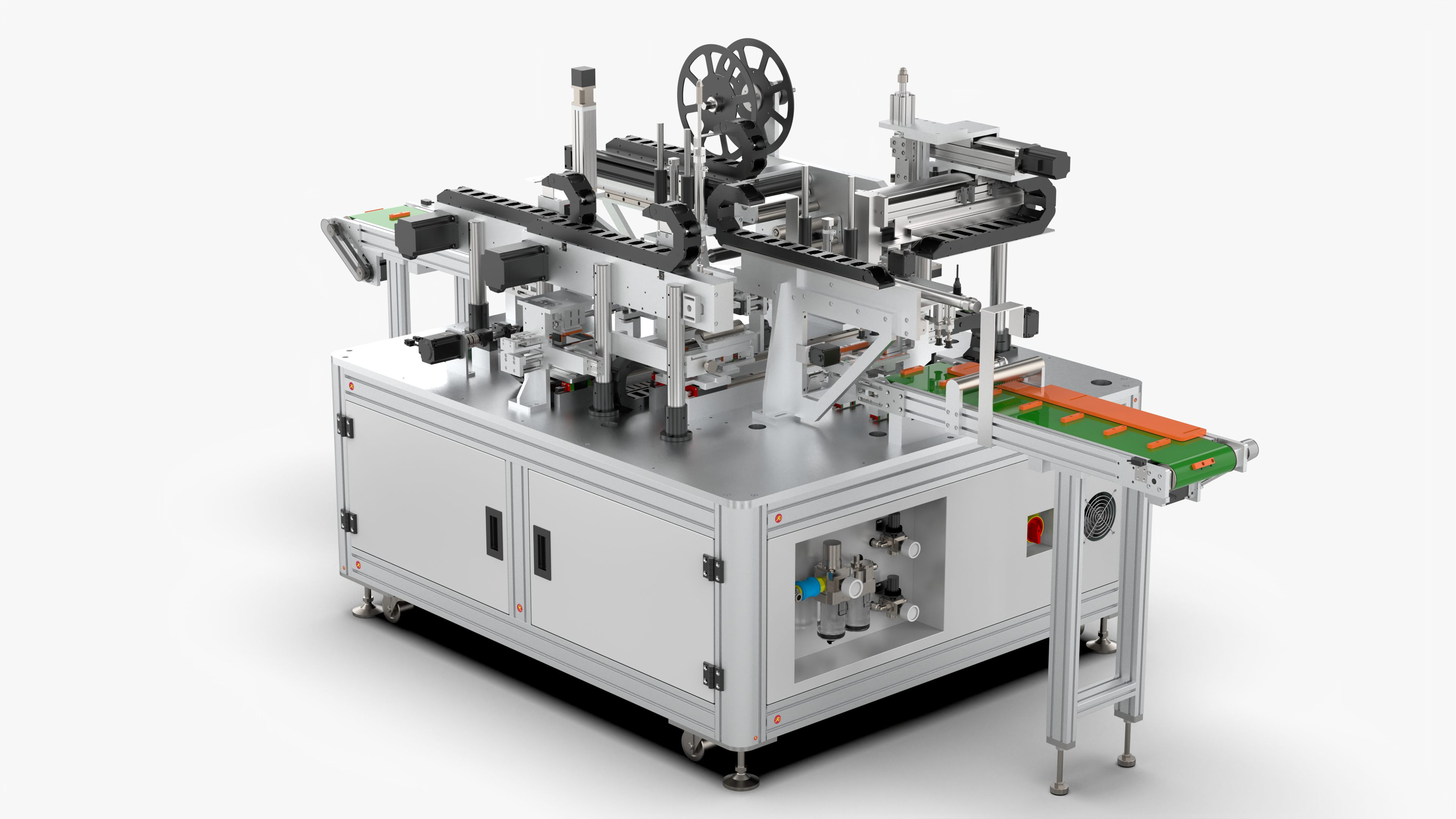 Automatic Polymer Battery Shaping and Labeling Machine 3D model ...