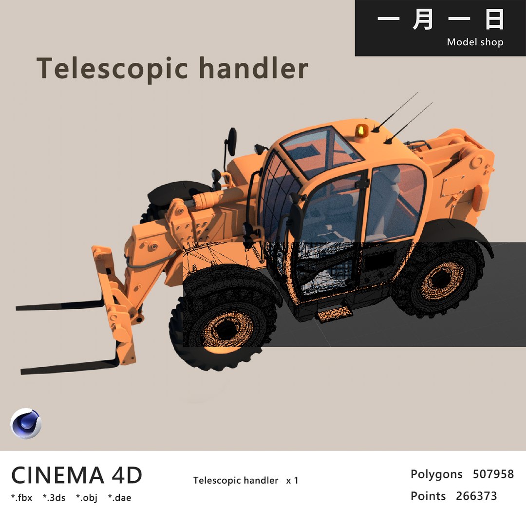 3D Telescopic Handler - TurboSquid 2078392