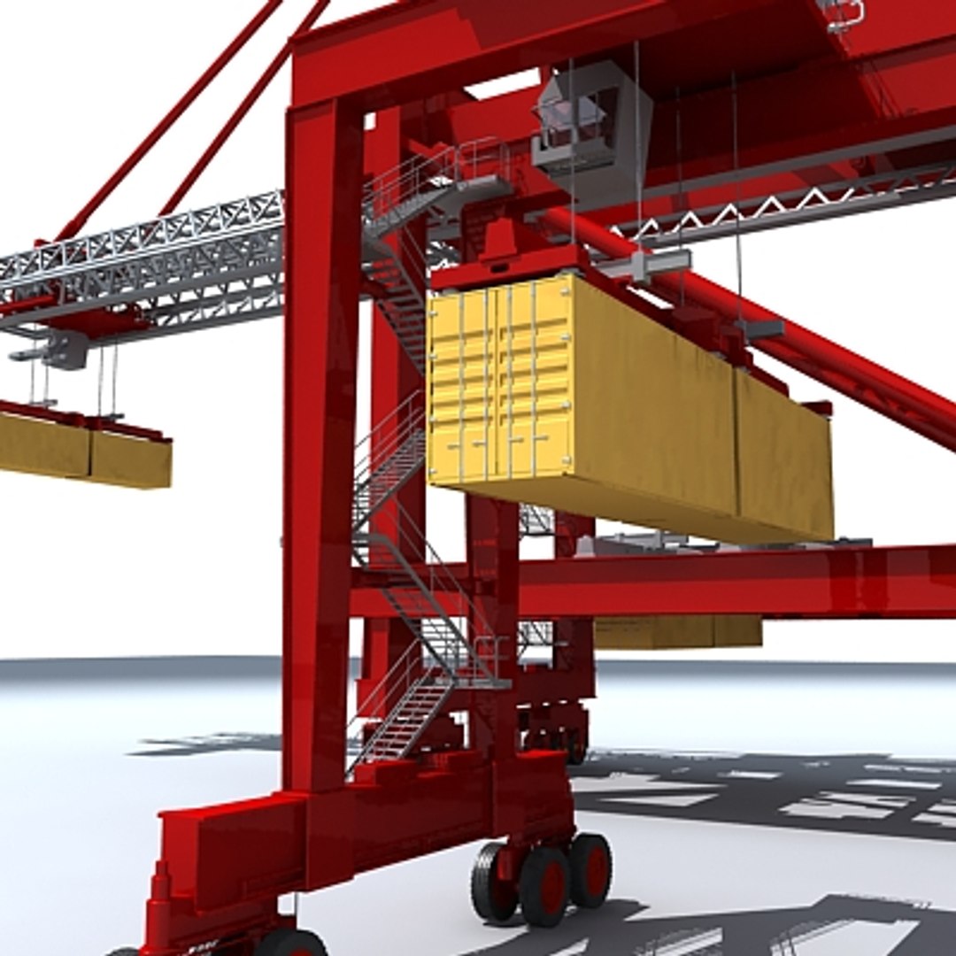 3d Model Of Cargo Crane