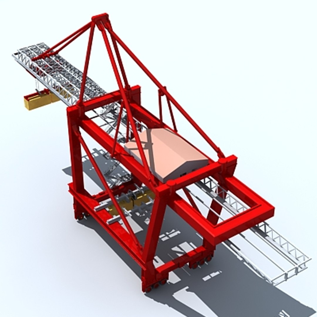 3d Model Of Cargo Crane