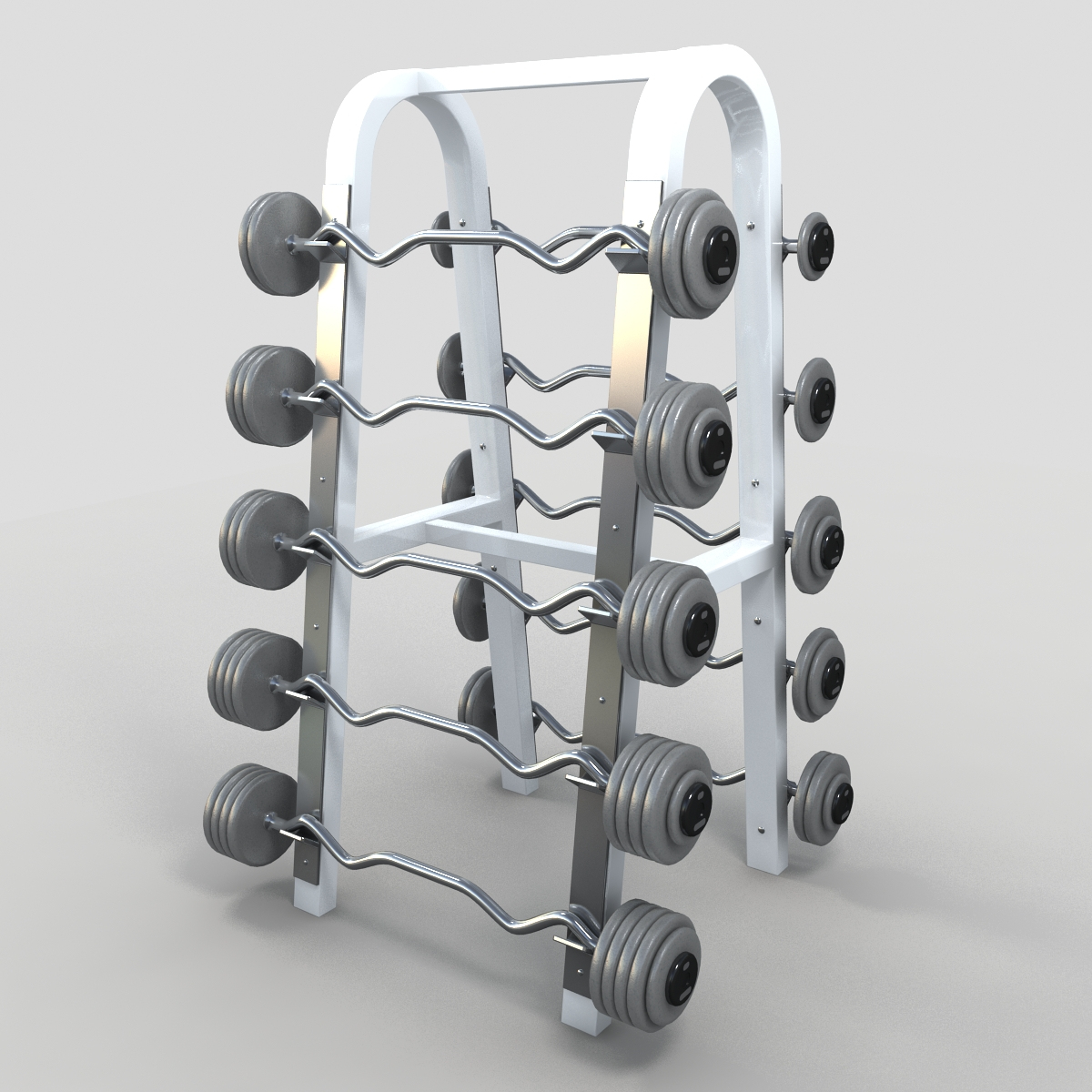 gym equipment set weight 3d model