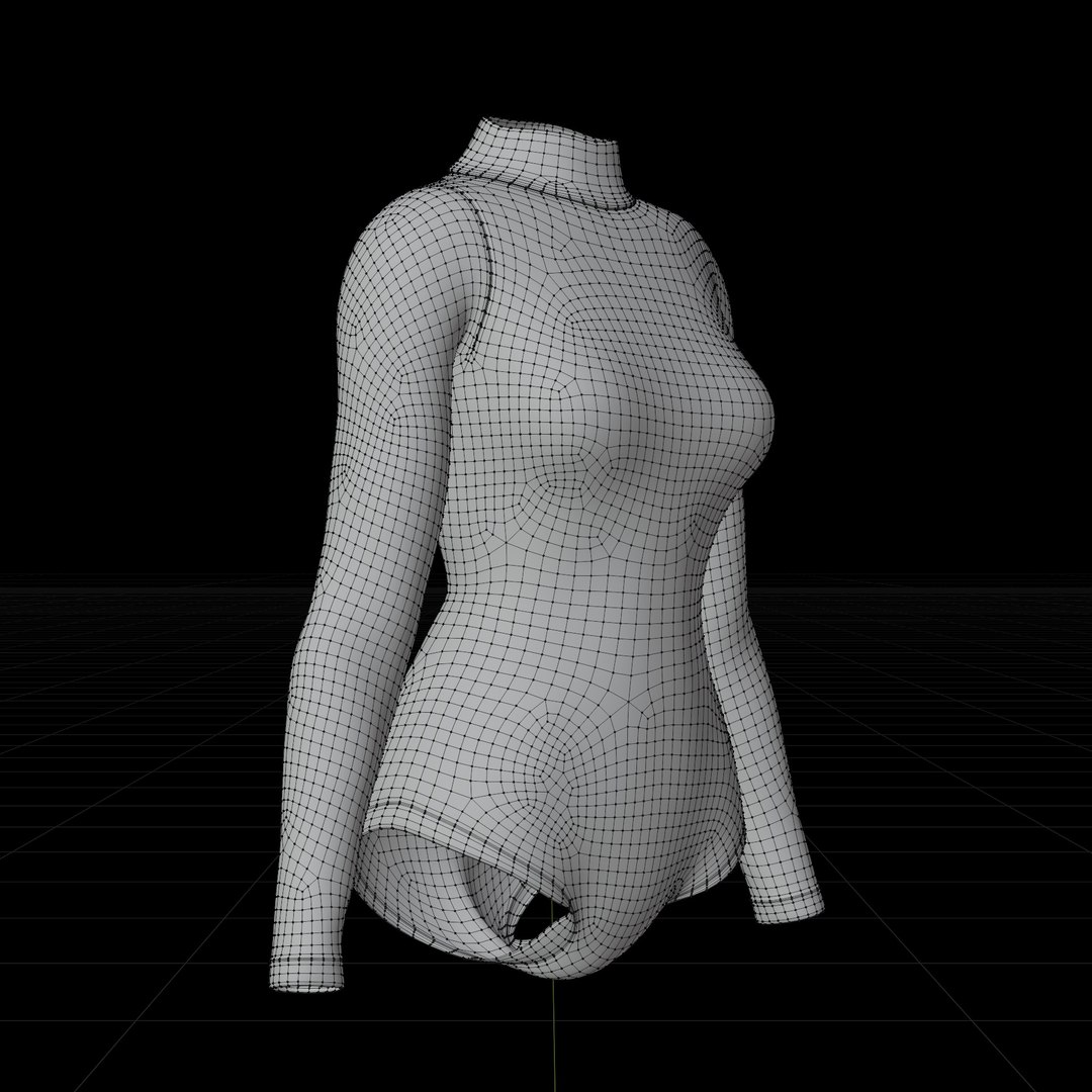 Turtleneck bodysuit - model - TurboSquid 1578059