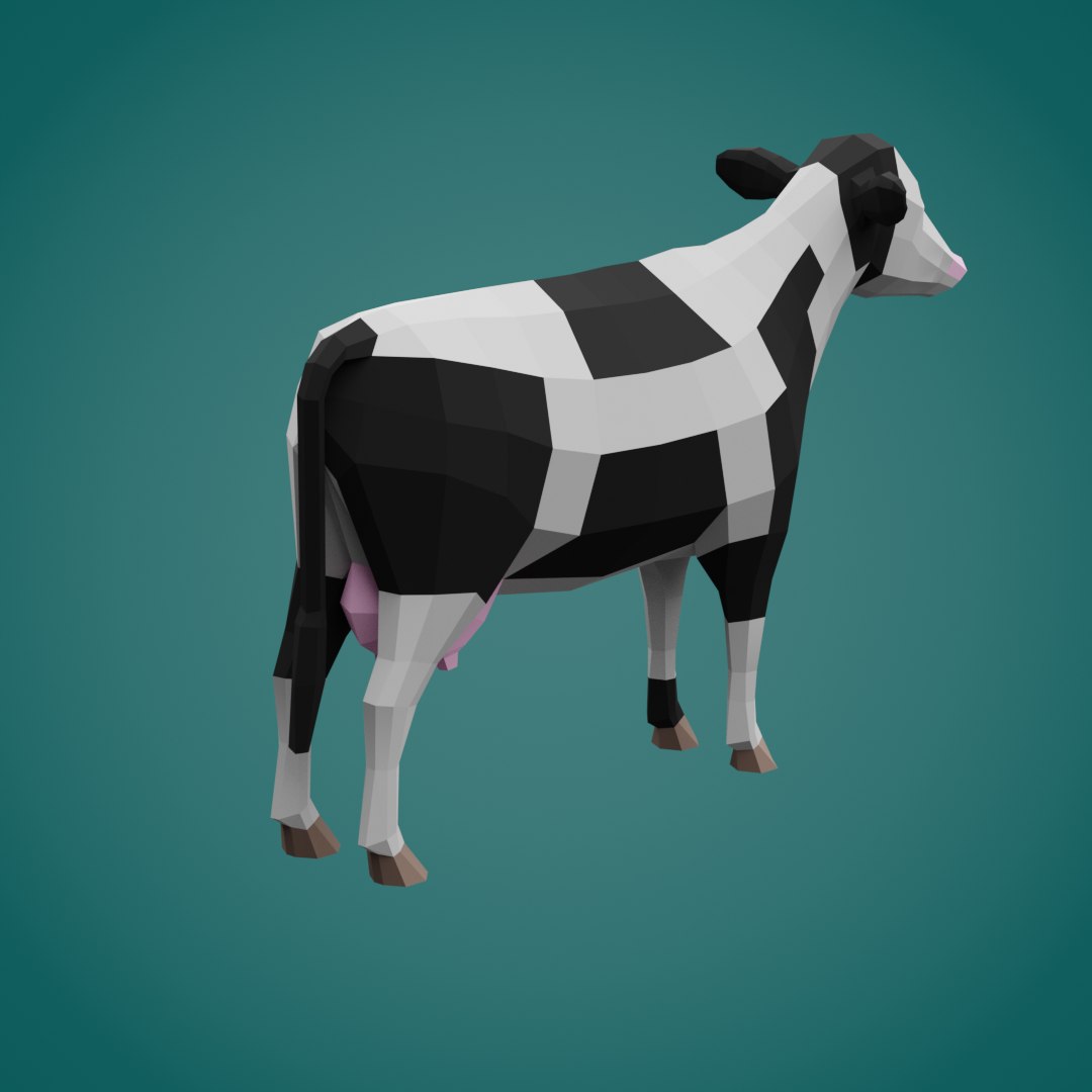 3D Stylized Lowpoly COW - TurboSquid 2185956