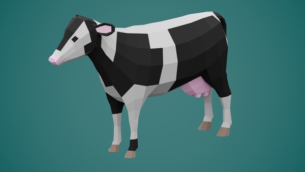 modelo 3d VACA lowpoly estilizada - TurboSquid 2185956