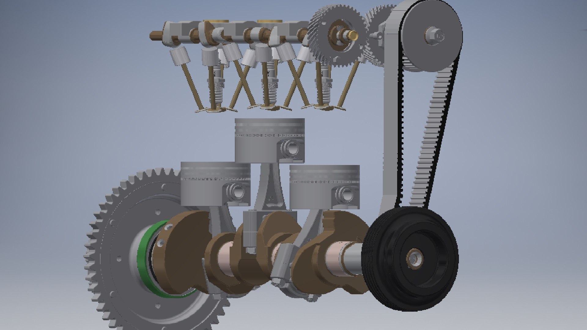 3D 3 Engine Piston And Crankshaft CHERY SCR372 - TurboSquid 1796912