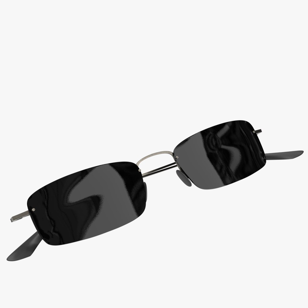 Sunglasses Rimless Model Turbosquid 1948323