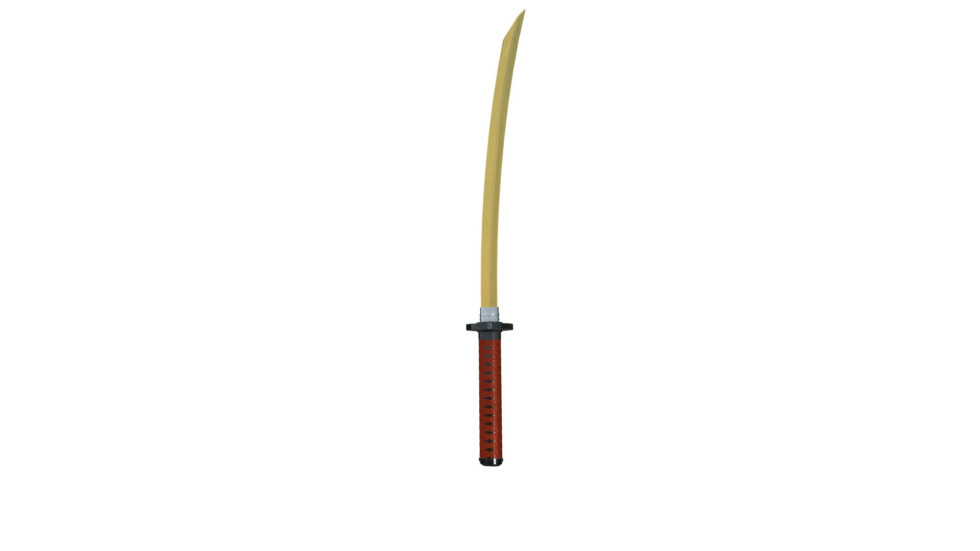 Shinken No Kinsetsu The Golden Blade Katana With Crimson Tsuka Model ...