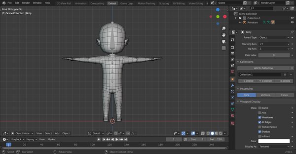 Rig characters base mesh 3D model - TurboSquid 1653054