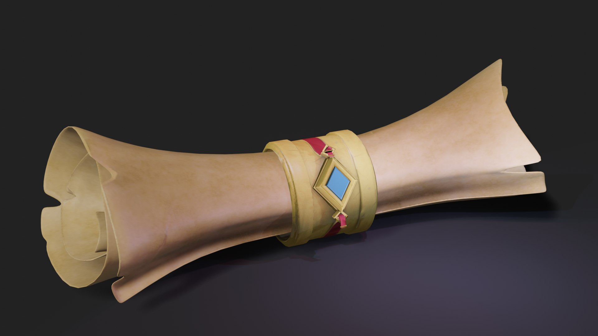 3D model sealed magic scroll paper - TurboSquid 1643018