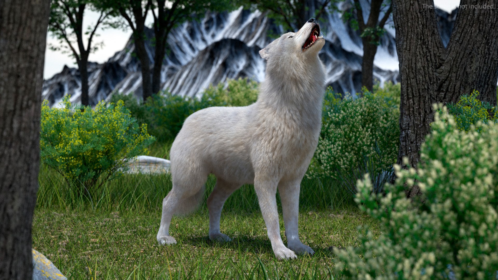 Arctic Wolf Fur Rigged 3D Model - TurboSquid 2217481