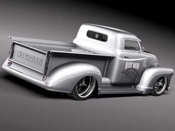 3d chevrolet pickup 1950 oldtimer model