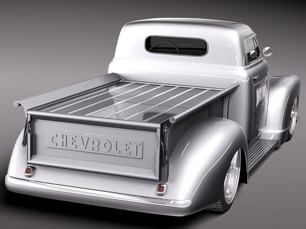 3d chevrolet pickup 1950 oldtimer model
