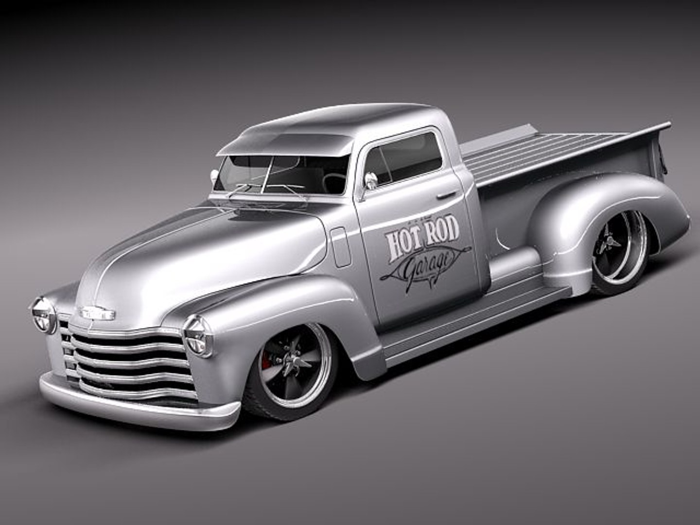 3d chevrolet pickup 1950 oldtimer model