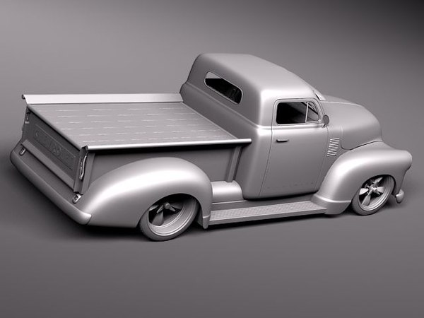 3d chevrolet pickup 1950 oldtimer model