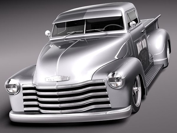 3d chevrolet pickup 1950 oldtimer model