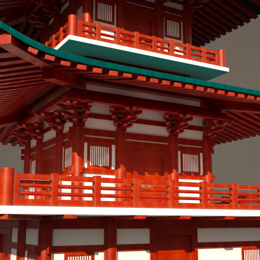 Japanese Temple 3D Model - TurboSquid 1416482