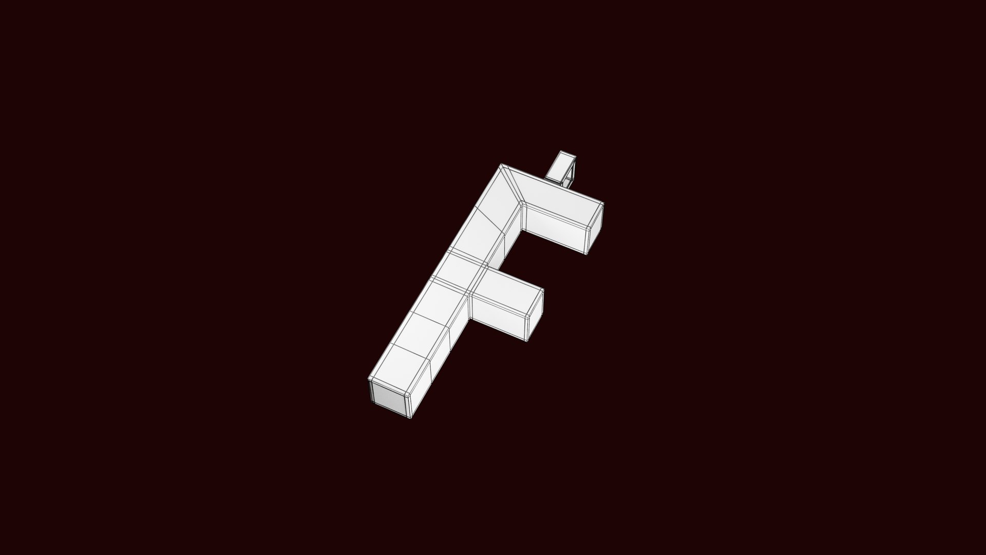 3D F Letter Pendant - TurboSquid 2114232