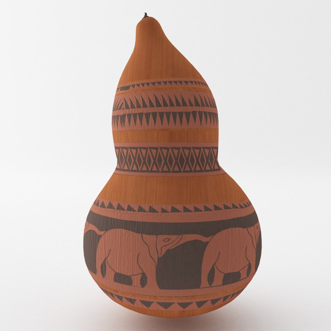 calabash african art 3d obj