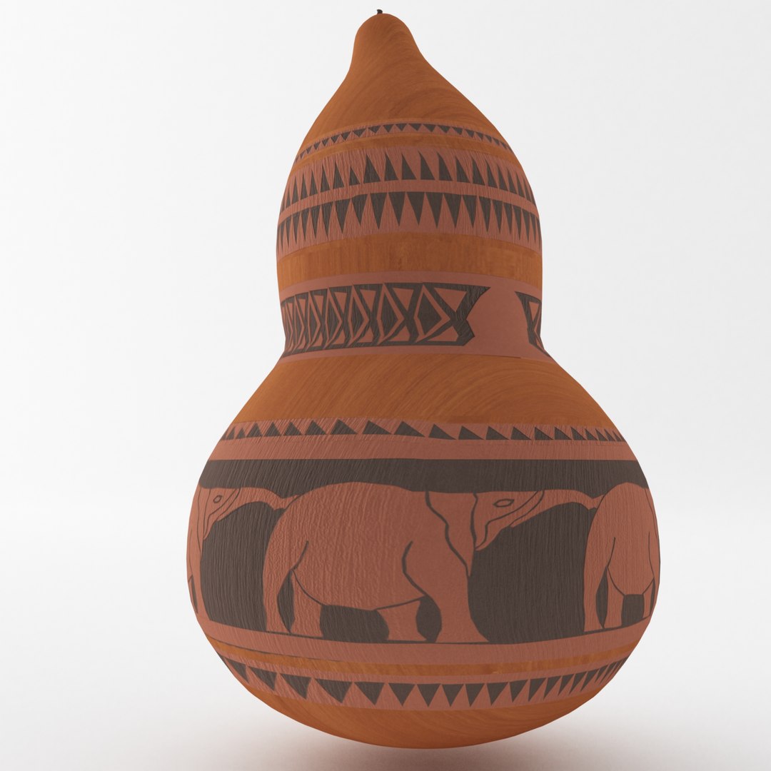 calabash african art 3d obj